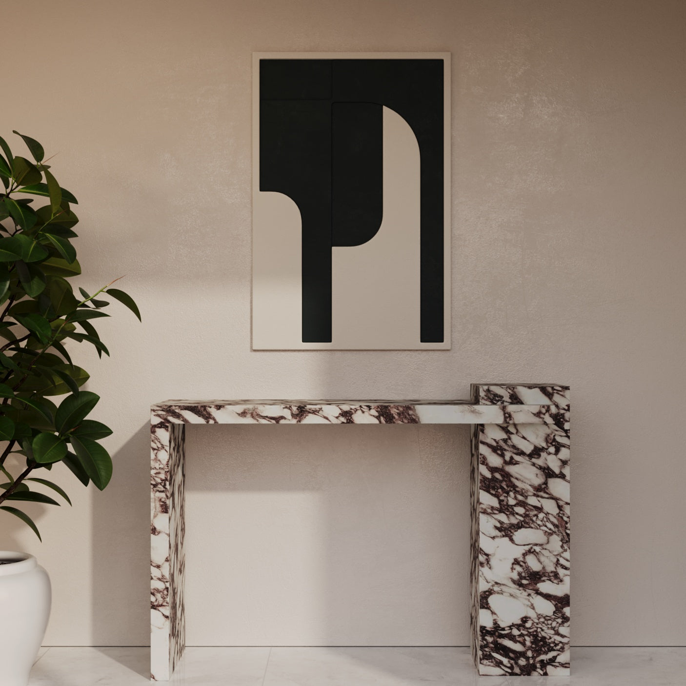 Brixton Calacatta Viola Console Table