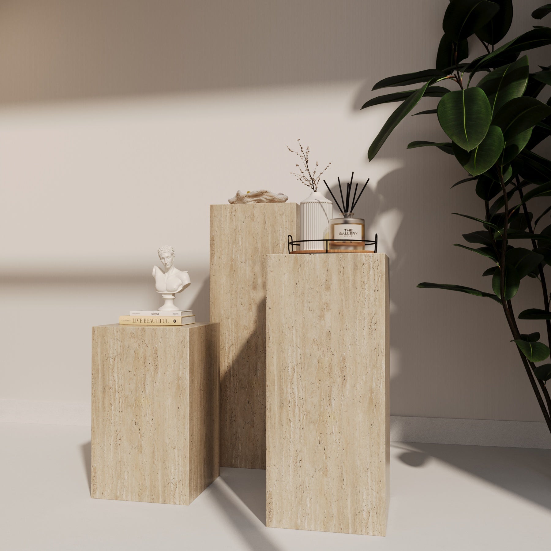 Clara Italian Travertine Plinth